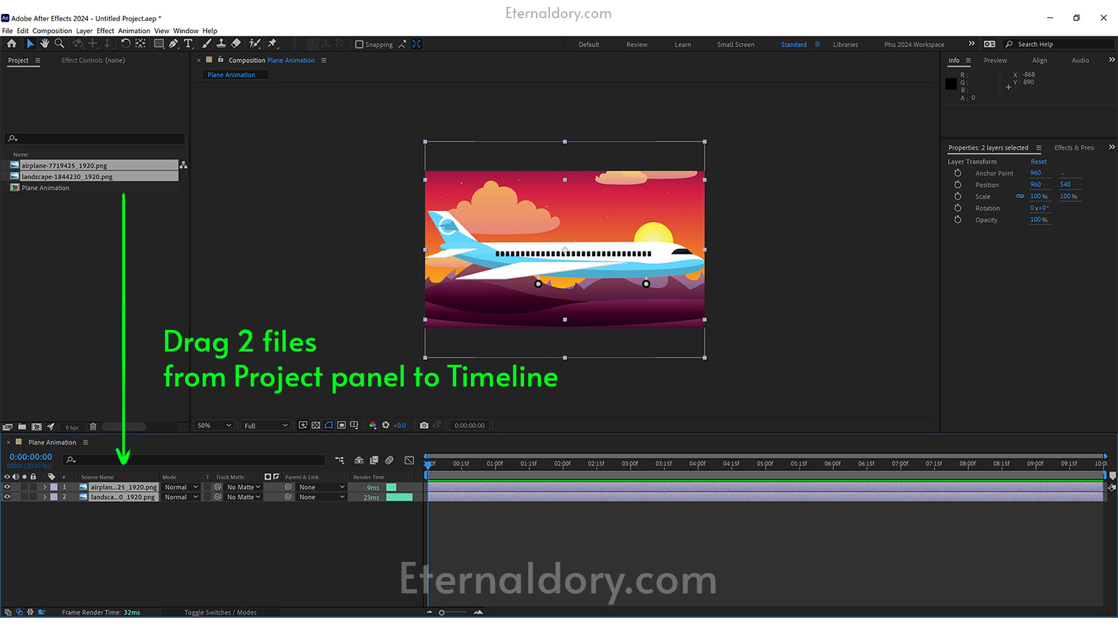 After Effects Tutorial For Beginner – Lesson 1: Flying Plane
